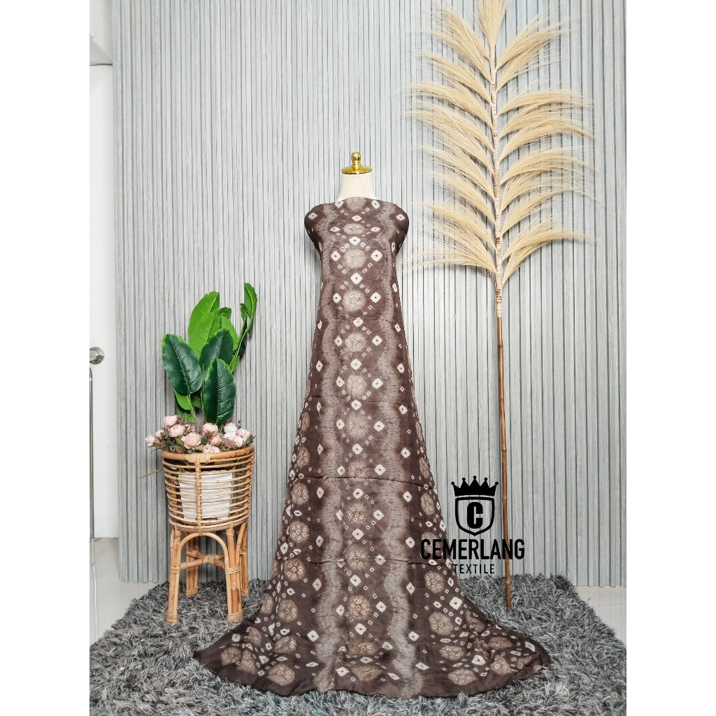 Jual Bahan Kain Jumputan Viscose Viskos Premium Motif Titik Tujuh Gambo ...