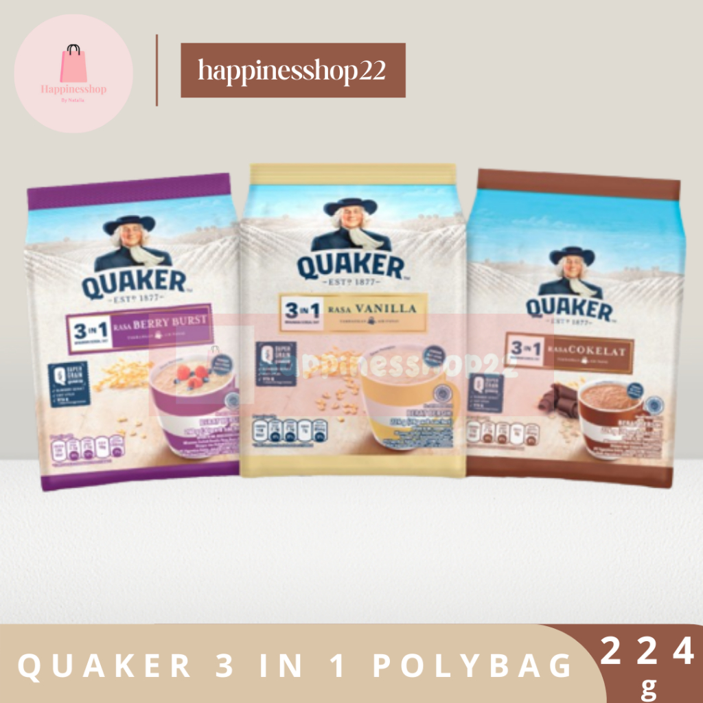 Jual Quaker 3in1 Berry Burst Vanilla Chocolate Polybag 224g Minuman ...