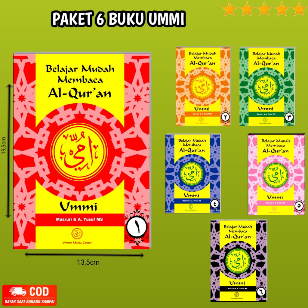Jual Paket 6 Buku Ummi - Metode Ummi Lengkap - Jilid 1-6 Belajar Membaca Al-Qur'an / M B ...