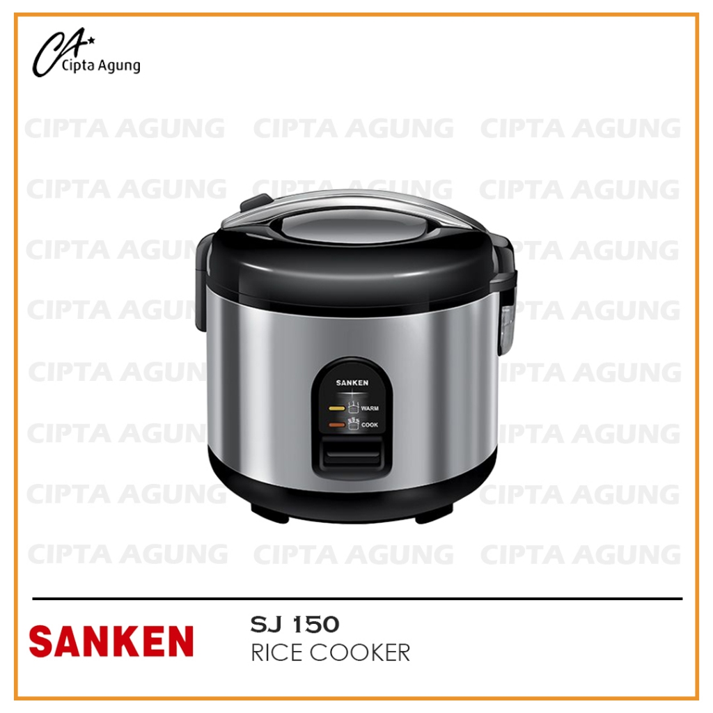 Jual SANKEN RICE COOKER 1.2 LITER SJ-150 / SJ 150 STAINLESS STEEL | Shopee Indonesia