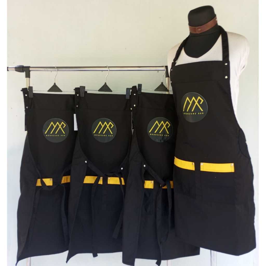Jual Custom Apron Celemek Saku Dua Pakai List | Shopee Indonesia
