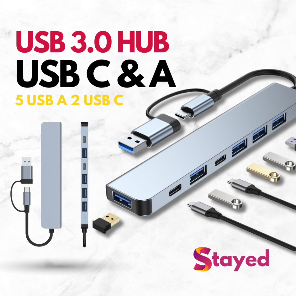 Jual USB Hub Type C Adapter 7 in 1 USB 3.0 USB 2.0 PD GENERIS Terminal ...