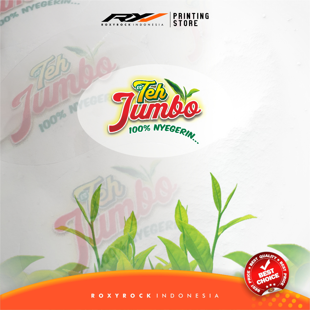 Jual STICKER ES TEH / STICKER ES TEH JUMBO / Sticker Label / Stiker ...