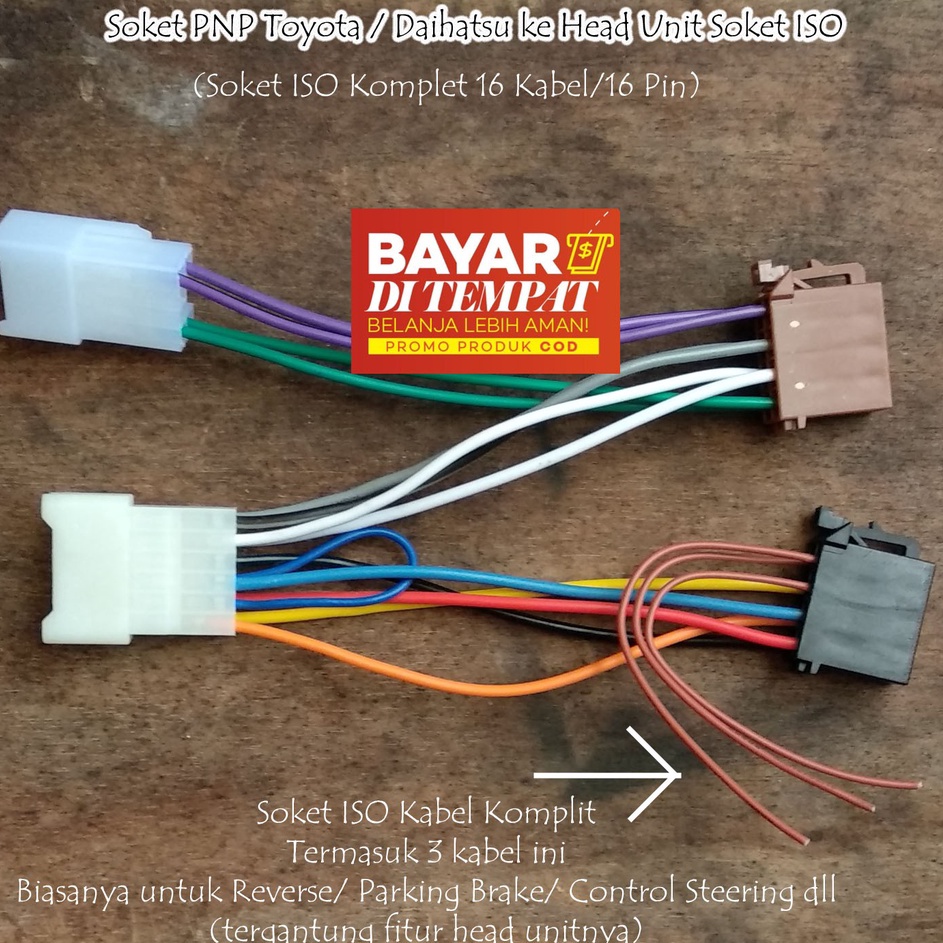 Jual KP8 Kabel Soket Head Unit ISO ke Toyota Daihatsu untuk Memasang ...
