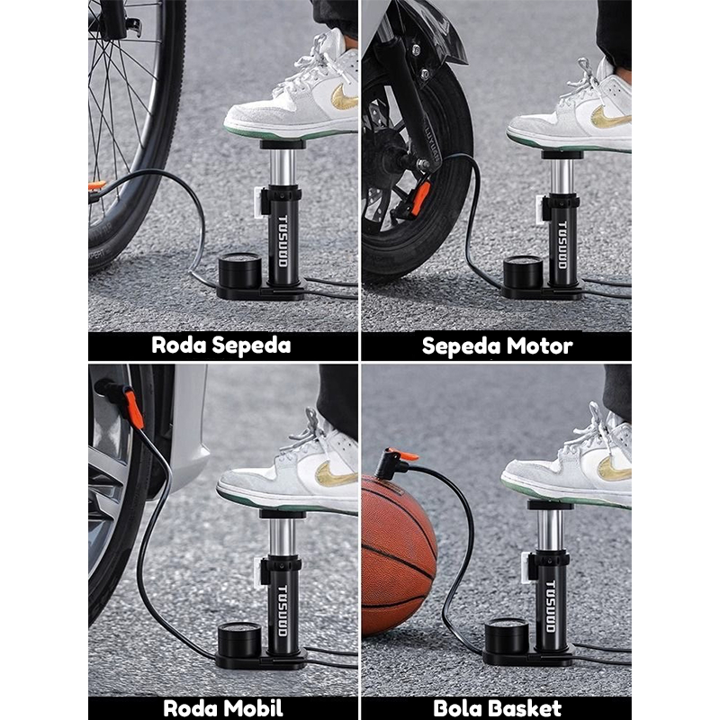 Jual Pompa Angin Kaki/Pompa Kaki/Pompa Ban Mini Foot Pump Portable High ...