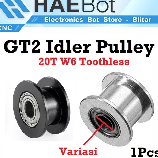 Jual KP8 HAEBOT GT2 Idler Pulley 2T W6 Tanpa Gigi Bore 3 4 5 6mm ...