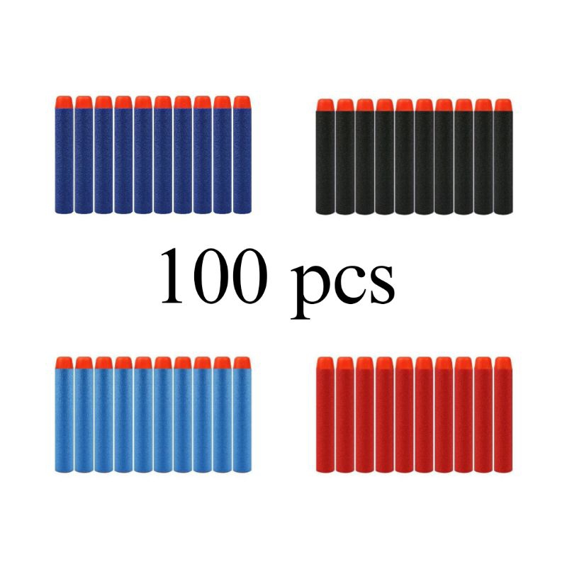 Jual Main Peluru Gun ujung peluru tumpul 100 pcs 50 pcs - Dart Soft ...