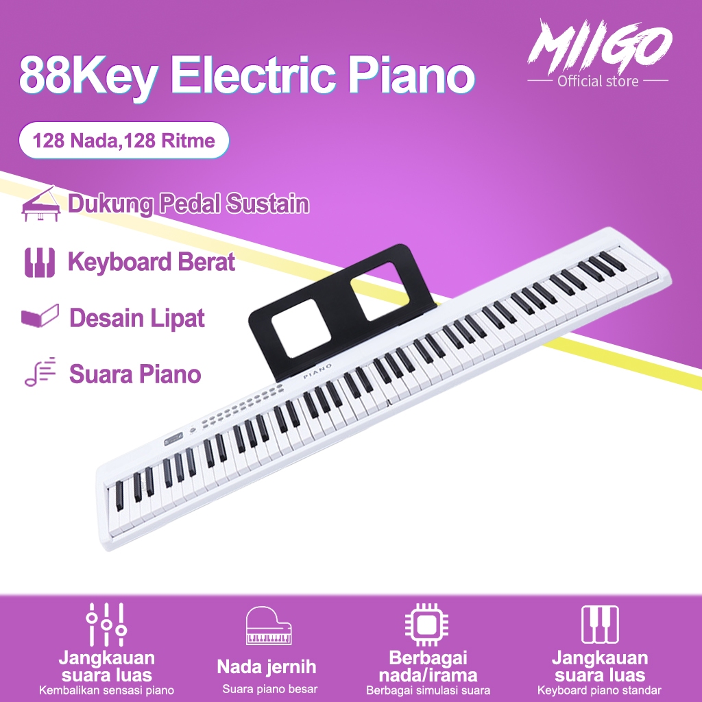 Jual Keyboard elektrik lipat 88 tuts portabel charging rumah anak ...
