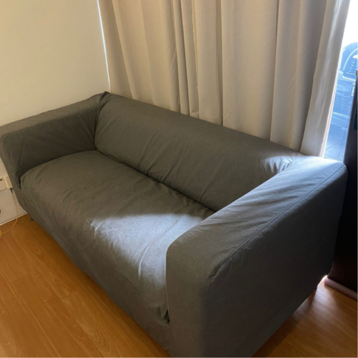 Jual IKEA HEMLINGBY Sofa 2 Dudukan Abu-Abu Tua | Shopee Indonesia
