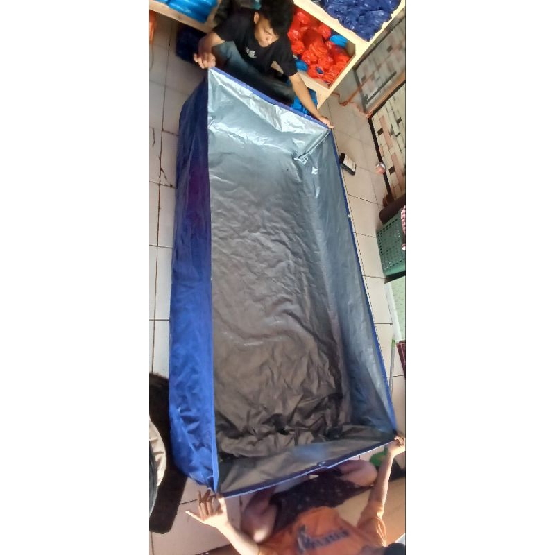 Jual Terpal Kolam A3 biru silver 100x200cm Tinggi 50cm (bocor retur ...