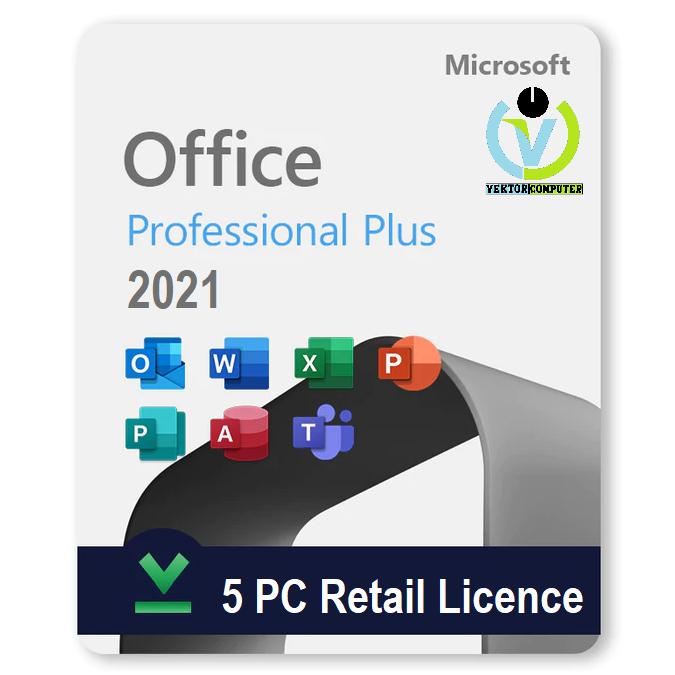 Jual Product Key Microsoft Office 2021 Pro Plus Retail Volume for 5 PC ...