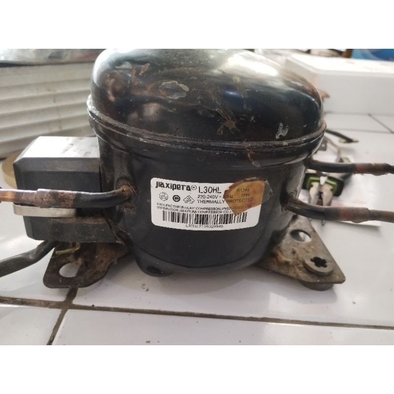 Jual KOMPRESOR KULKAS 1/8 PK 1 PINTU kode L30HL ORIGINAL FULL SET ...