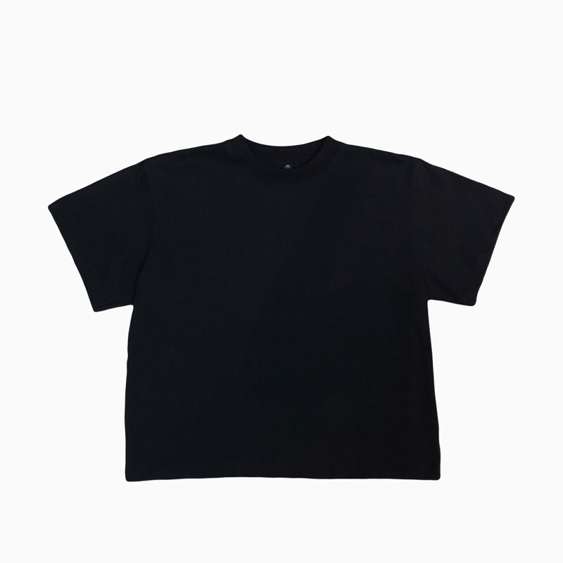 Jual BOXY TSHIRT POLOS 16S HEAVYWEIGHT HITAM 245 GSM | Shopee Indonesia