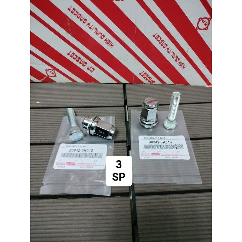 Jual MUR RACING+BAUT RODA TOYOTA INNOVA HILUX FORTUNER ALPHARD 1 SET ...