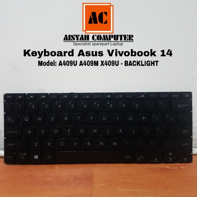 Jual Keyboard Laptop Asus vivobook Model: A409U A409M X409 X409M M409 - Black with BACKLIGHT ...