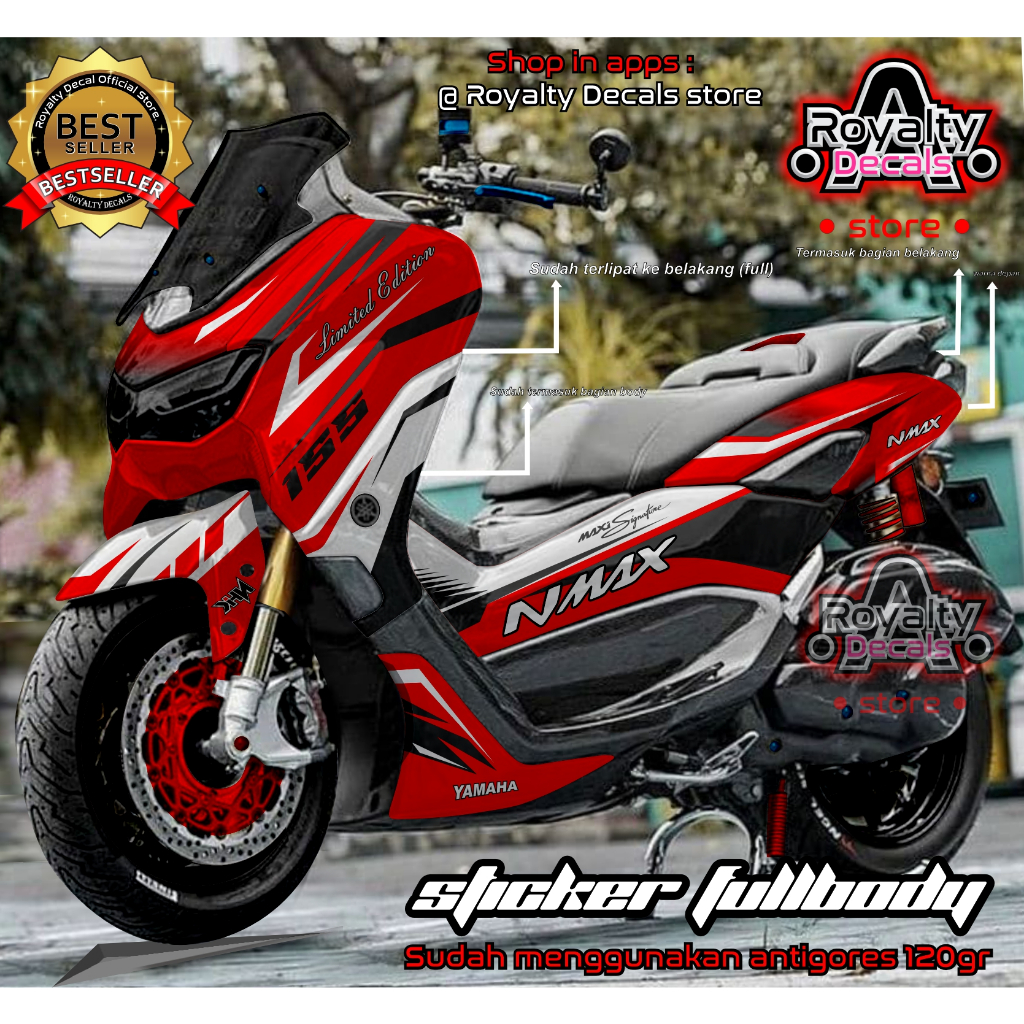 Jual Decal stiker Yamaha nmax new fullbody motif grafis simple Variasi ...