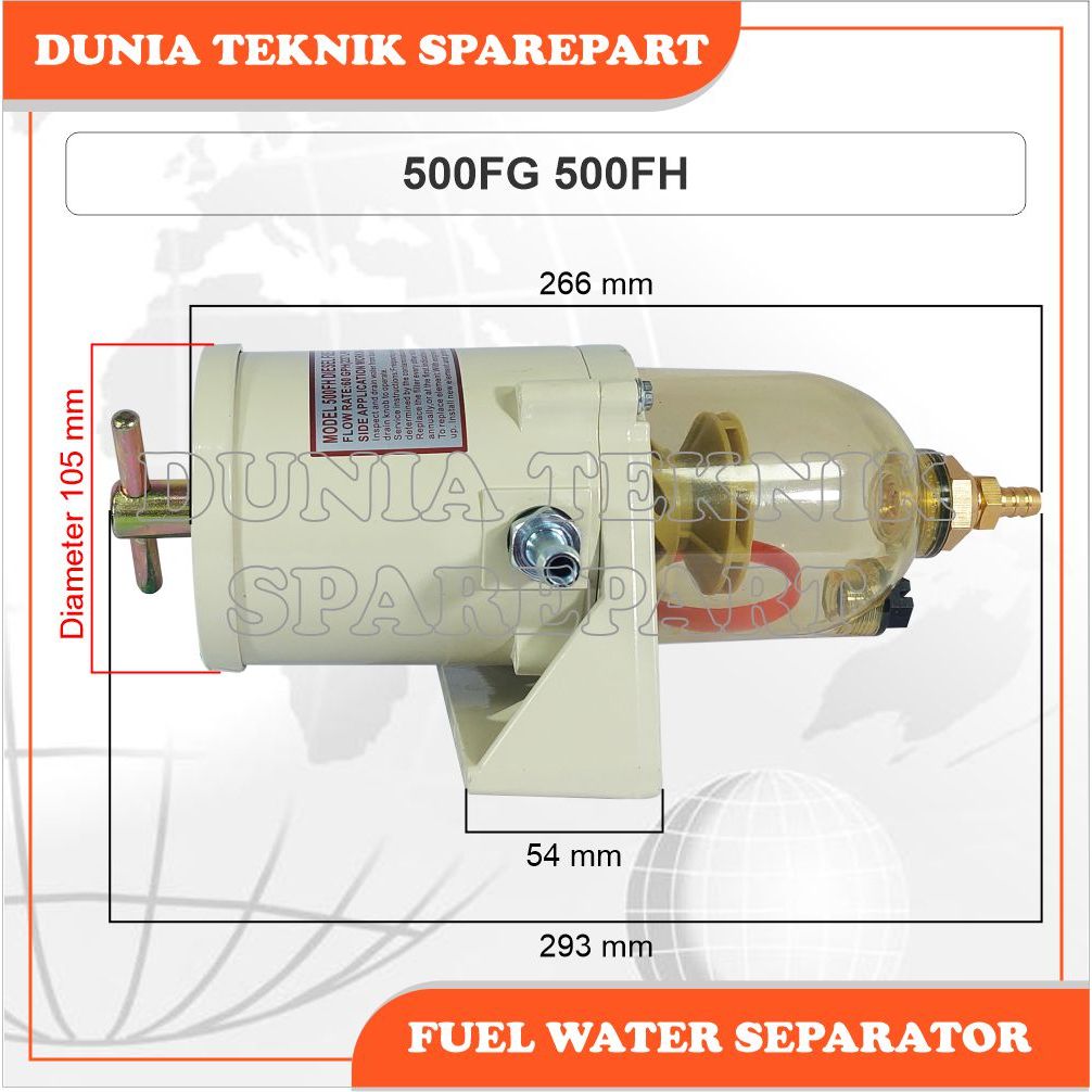 Jual 500FG 500FH FUEL WATER SEPARATOR ASSY / SARINGAN PEMISAH AIR DAN ...