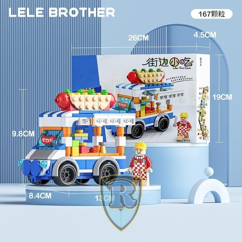 Jual Lele Brother 8613 Mini Street View Food Street Bricks Seperti ...