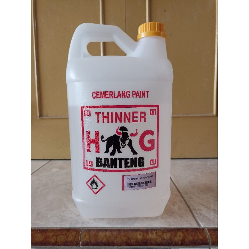 Jual Thinner HG Banteng tiner pengencer cat duco High Gloss 4liter | Shopee Indonesia