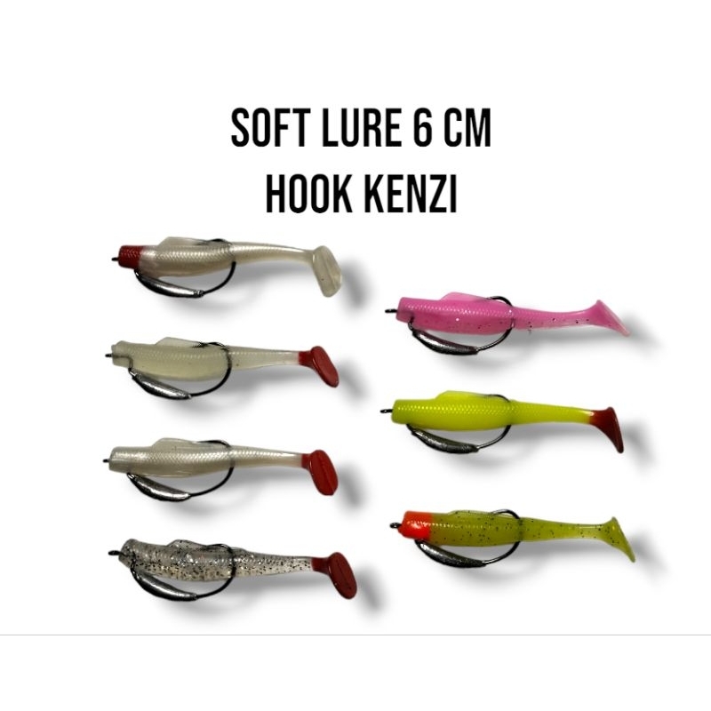 Jual SOFT LURE 6CM PAKAI HOOK KENZI| UMPAN CASTING IKAN GABUS | Shopee ...