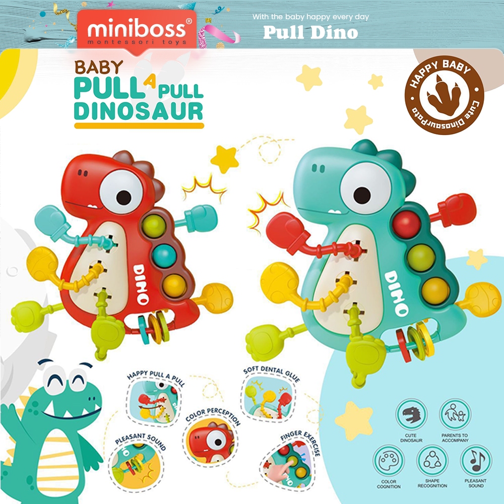 Jual Baby Teether Mainan Sensorik Edukasi Montessori Bayi Pop It Pull ...