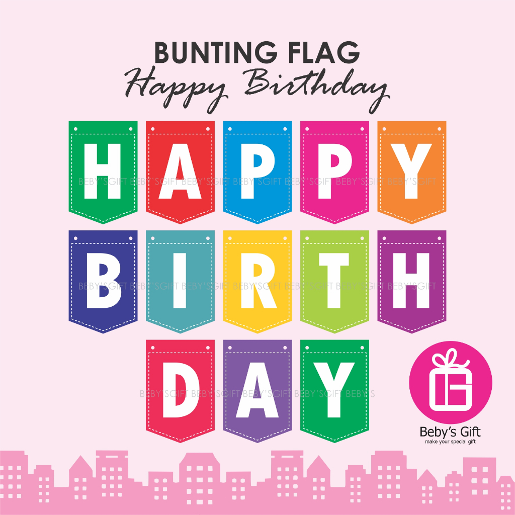 Jual Bunting Flag Happy Birthday Properti Dekorasi Ulang Tahun Anak ...