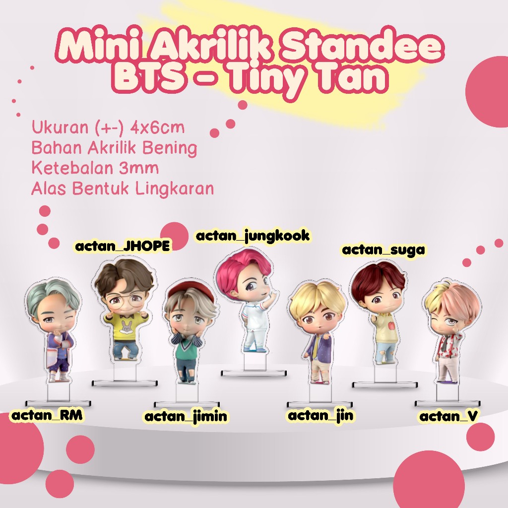 Jual Standee Mini Bahan Akrilik - Mini Akrilik Standee - Gambar BTS ...