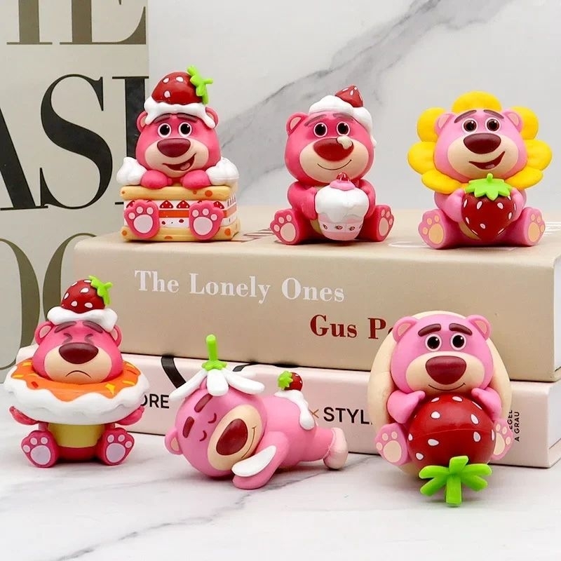 Jual LOTSO Toy Story Cake Topper Figure 6 Pcs / Strawberry Bear Cake ...