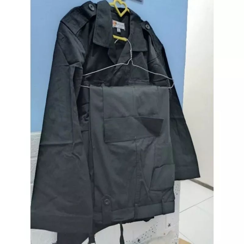 Jual Seragam PDL Hitam Brimob ada ikat pinggang dan karet kaki | Shopee ...
