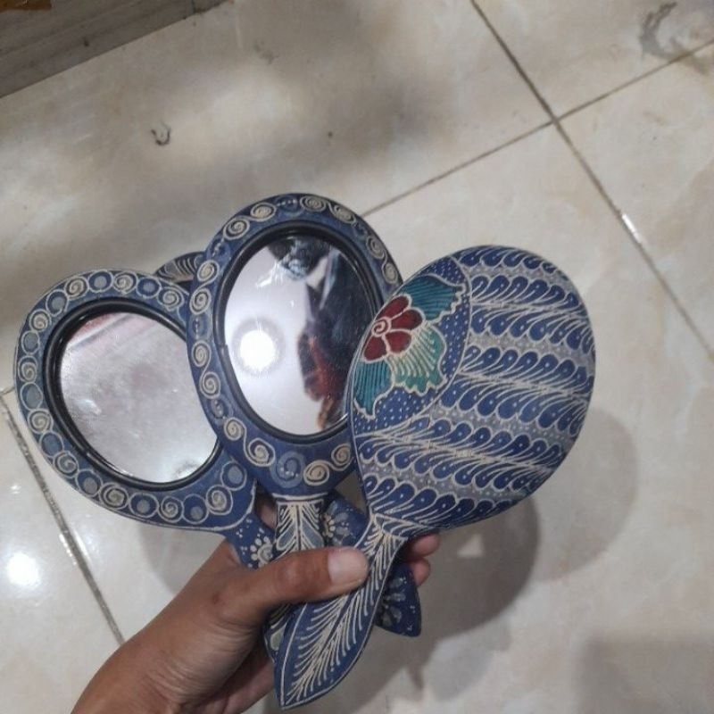 Jual cermin etnik kayu batik tanggung p18cm | Shopee Indonesia