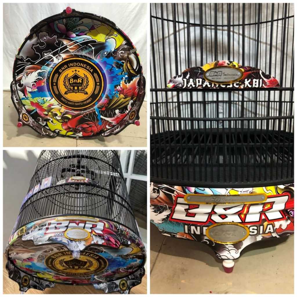 Jual Kandang Murai BnR No 2 Koi Pvc Decal Logo Baru Sangkar Murai BnR ...