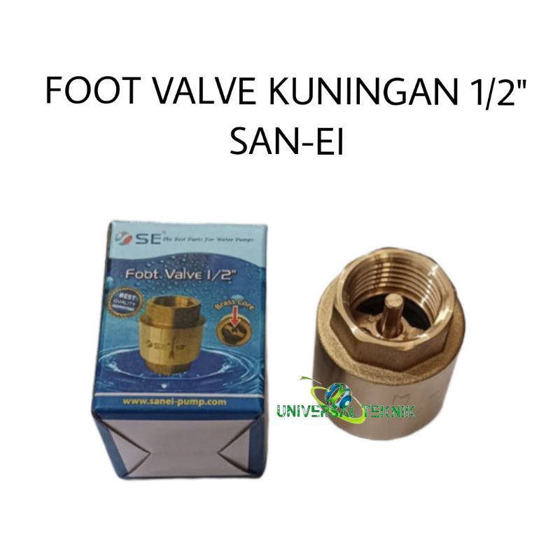 Jual Foot Valve Kuningan 1/2" / Tusen Klep Kuningan San-ei | Shopee ...
