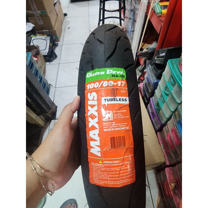 Jual BAN MAXXIS GREEN DEVIL 100 80 17 ORIGINAL 100% BAN VIXION BYSON ...