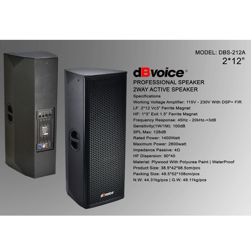 Jual Speaker Aktif dBVoice DBS 212 A Original Active dB Voice DBS-212A ...