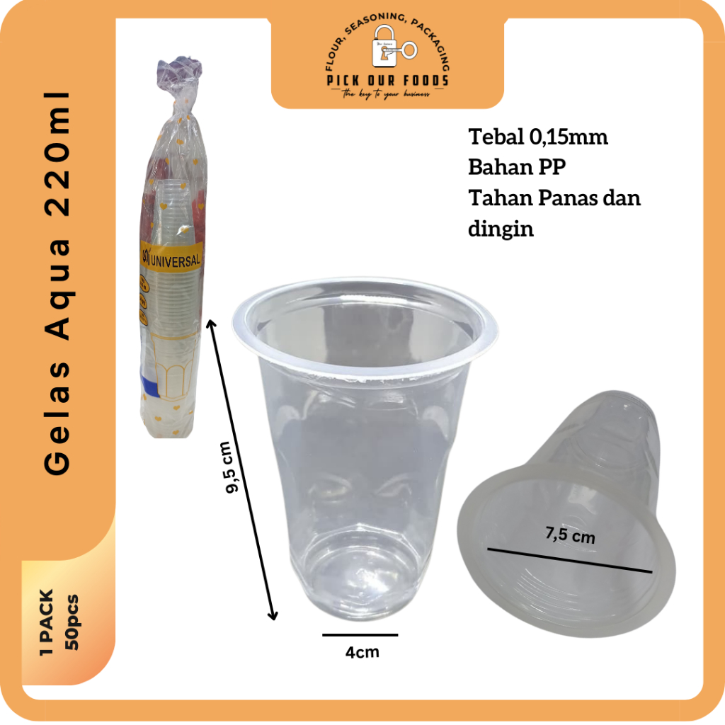 Jual Gelas Plastik Aqua 220ml | Gelas Aqua Bening | Gelas Kopi | Gelas 220ml isi 50pcs | Shopee ...