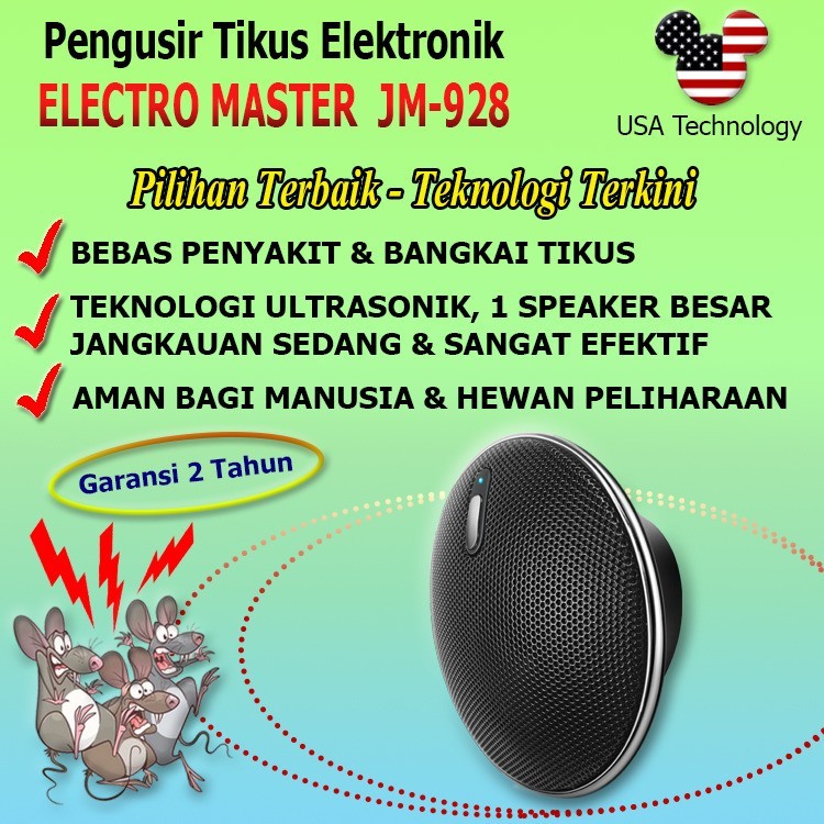 Jual Electro Master JM928 Alat Pengusir Tikus Ultrasonik Elektrik Terbaik | Shopee Indonesia