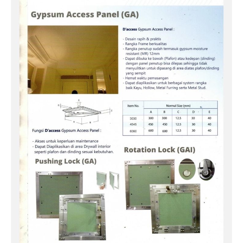 Jual Mainhole / 300x300 / 450x450 / 600x600 / lubang plafon / main hole ...