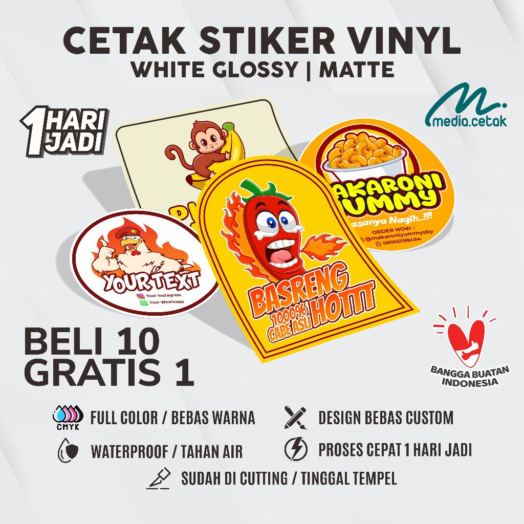 Jual STIKER LABEL VINYL | STIKER LABEL KEMASAN | STIKER VINYL ANTI AIR ...