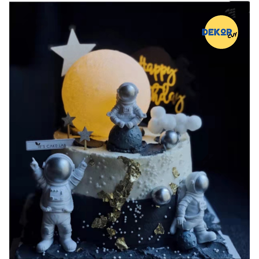 Jual CAKE TOPPER FIGURE ASTRONOUT SPACE GALAXY HIASAN KUE LUAR ANGKASA ...