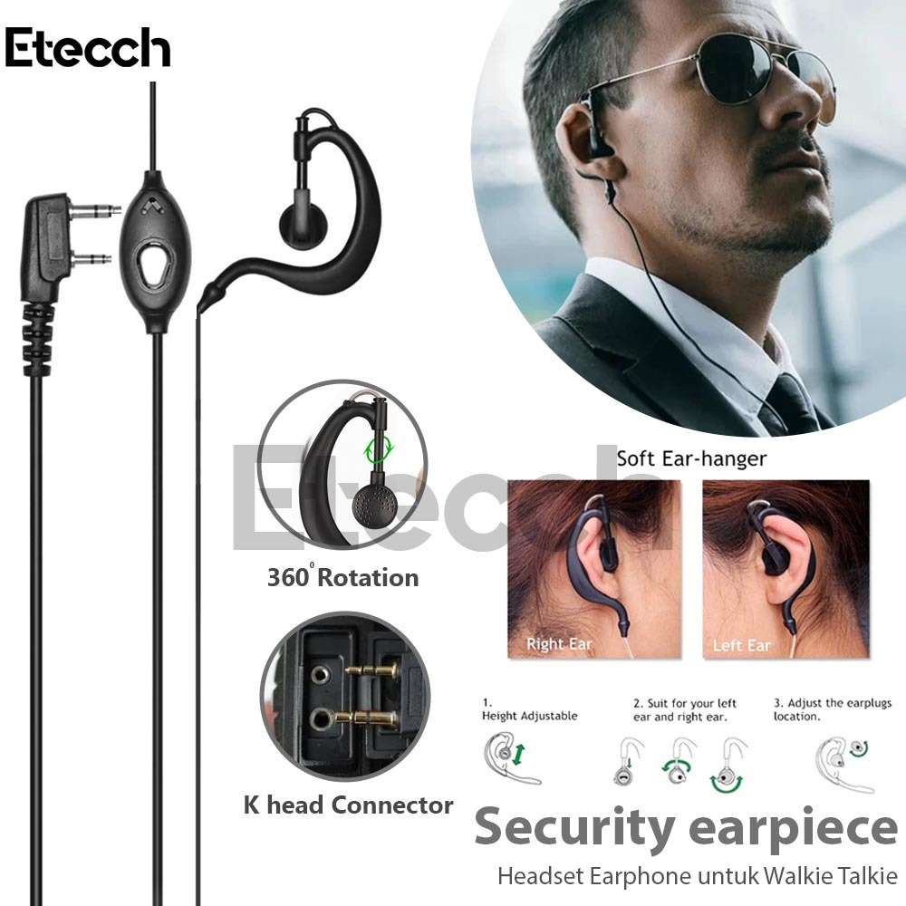 Jual Handsfree HT Walkie Talkie Earphone Untuk HT Baofeng HT Weirwei HT ...
