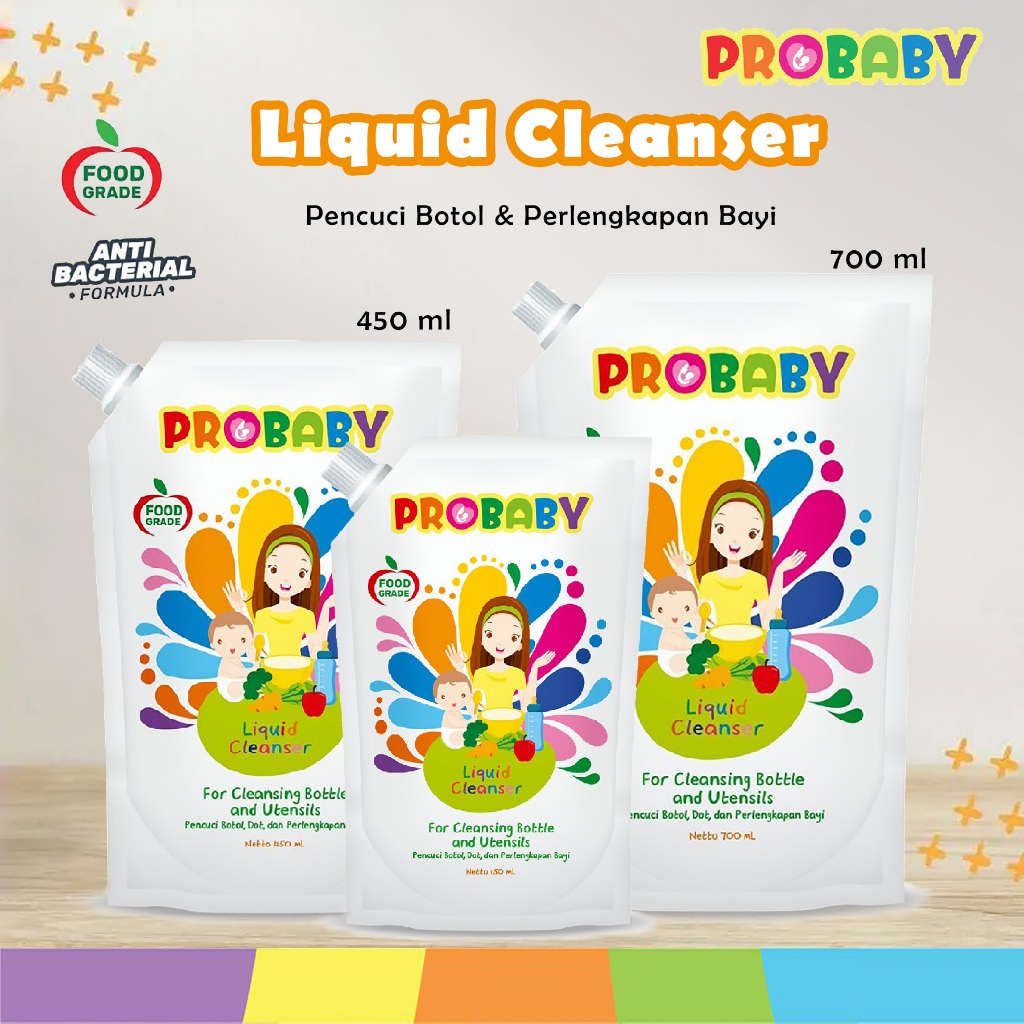 Jual Probaby Liquid Cleanser 700ml 450ml 150ml Sabun Pencuci Botol, Dot ...
