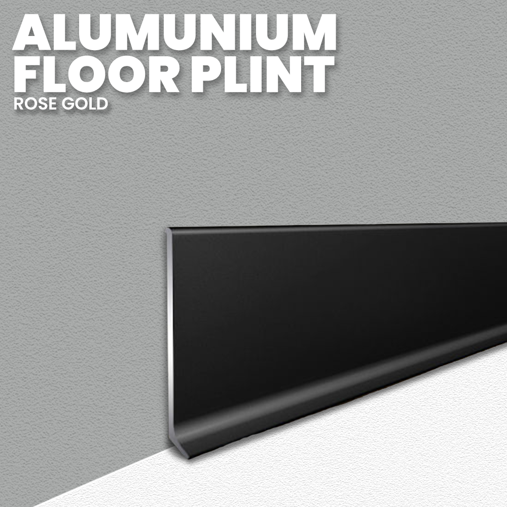 Jual LIST PLINT ALUMUNIUM 10CM Hitam + Aksesoris + Sealant Chngoo High ...