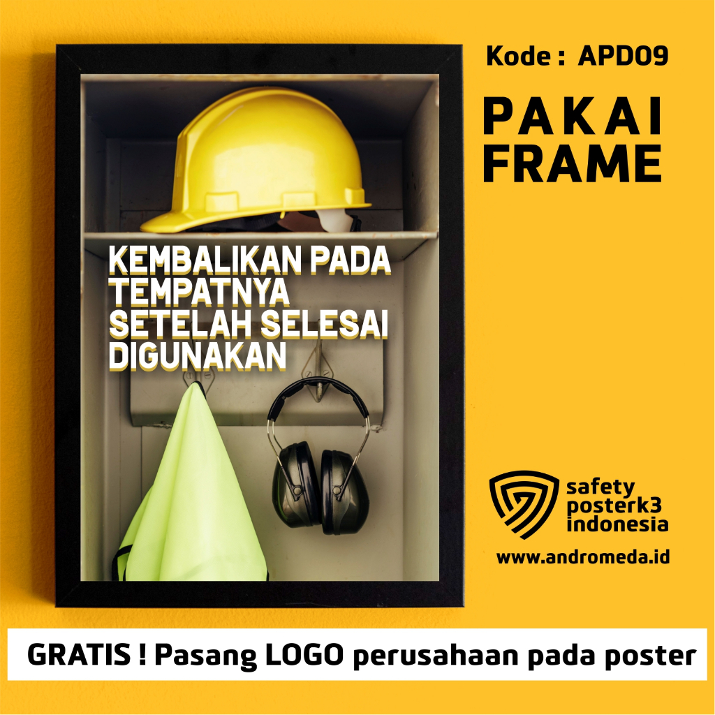 Jual Safety Poster K3: Simpan Kembali Setelah Digunakan + Frame_A1 ...