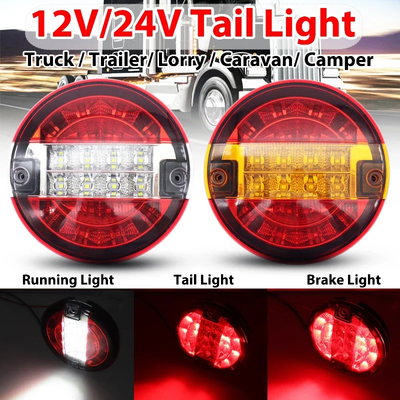 Jual Lampu Stop Rem Belakang Mobil Truk Trailer Bus 2 Warna 12 Volt 24 ...