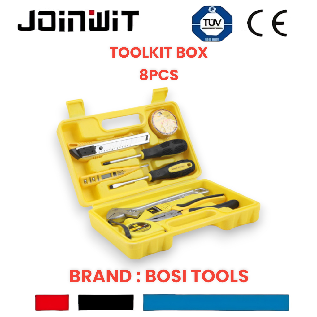 Jual Toolset Toolkit Toolbox Tool Set Tool Kit Tool Box 8pcs BOSI TOOLS ...