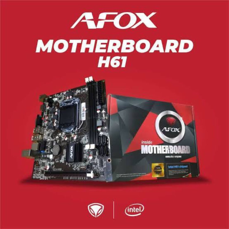 Jual motherboard afox h61 NVME M2 intel gen 2 dan 3 LGA 1155 | Shopee ...