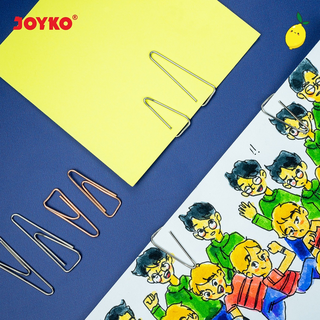 Jual Trigonal Clip / Klip Penjepit Kertas Segitiga Joyko Isi 60 pcs ...
