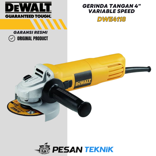 Jual Mesin gerinda 4 inch angle grinder VARIABLE SPEED DEWALT DWE4118 ...