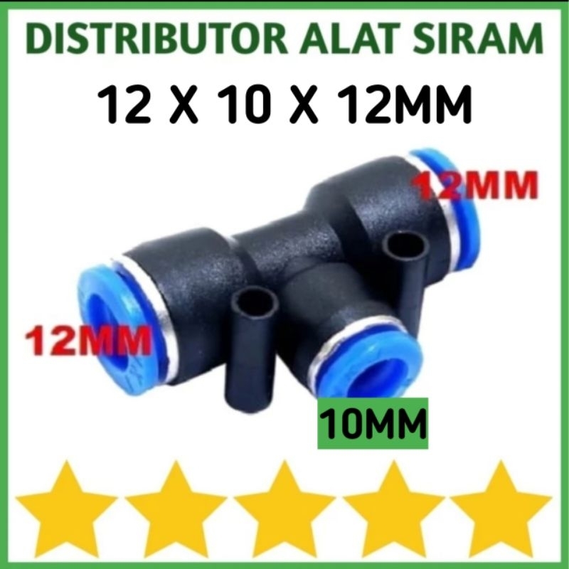 Jual FITTING PNEUMATIC REDUCER SLIP LOCK TEE 12 X 10 X 12 MM KONEKTOR ...