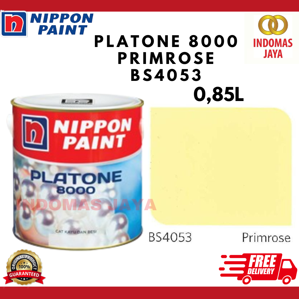 Jual NIPPON PAINT PLATONE 8000 PRIMROSE BS4053 0,85L | Shopee Indonesia
